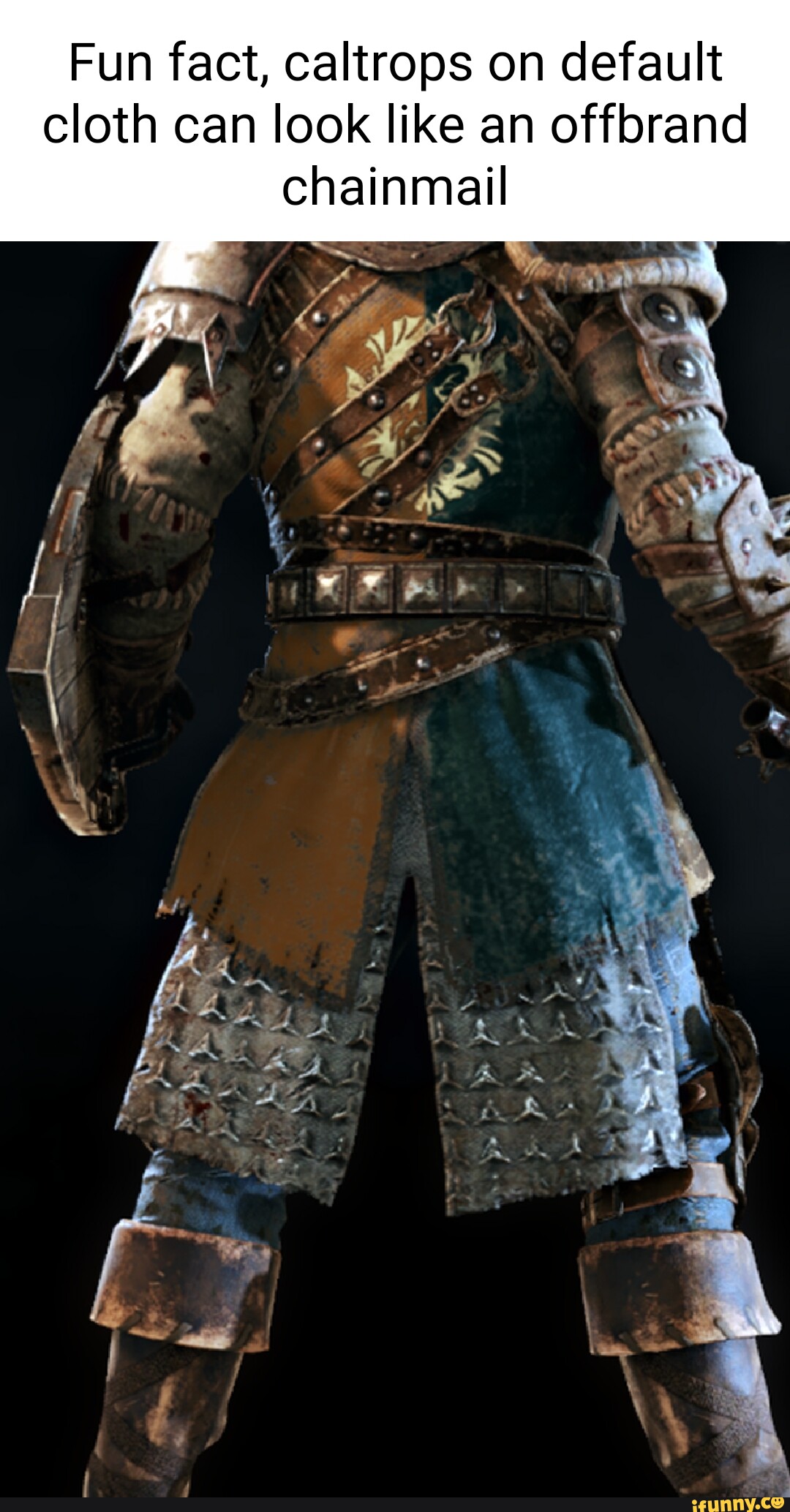Fun fact, caltrops on default cloth can look like an offbrand chainmail ...