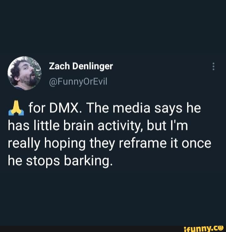 Get at me Dog - Zach Denlinger for DMX. The media says he has little ...