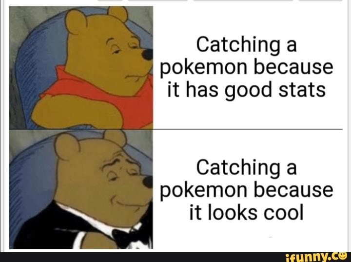 Catching a pokemon because it has good stats Catching a I pokemon ...