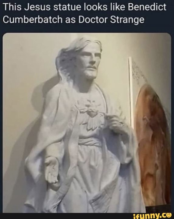 This Jesus statue looks like Benedict Cumberbatch as Doctor Strange ...