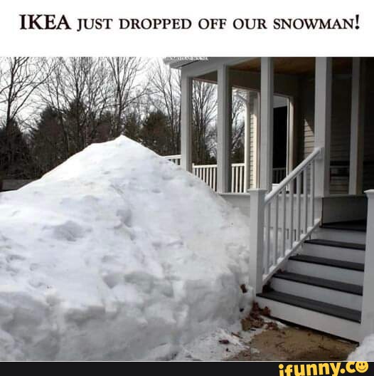 IKEA JUST DROPPED OFF OUR SNOWMAN! - iFunny