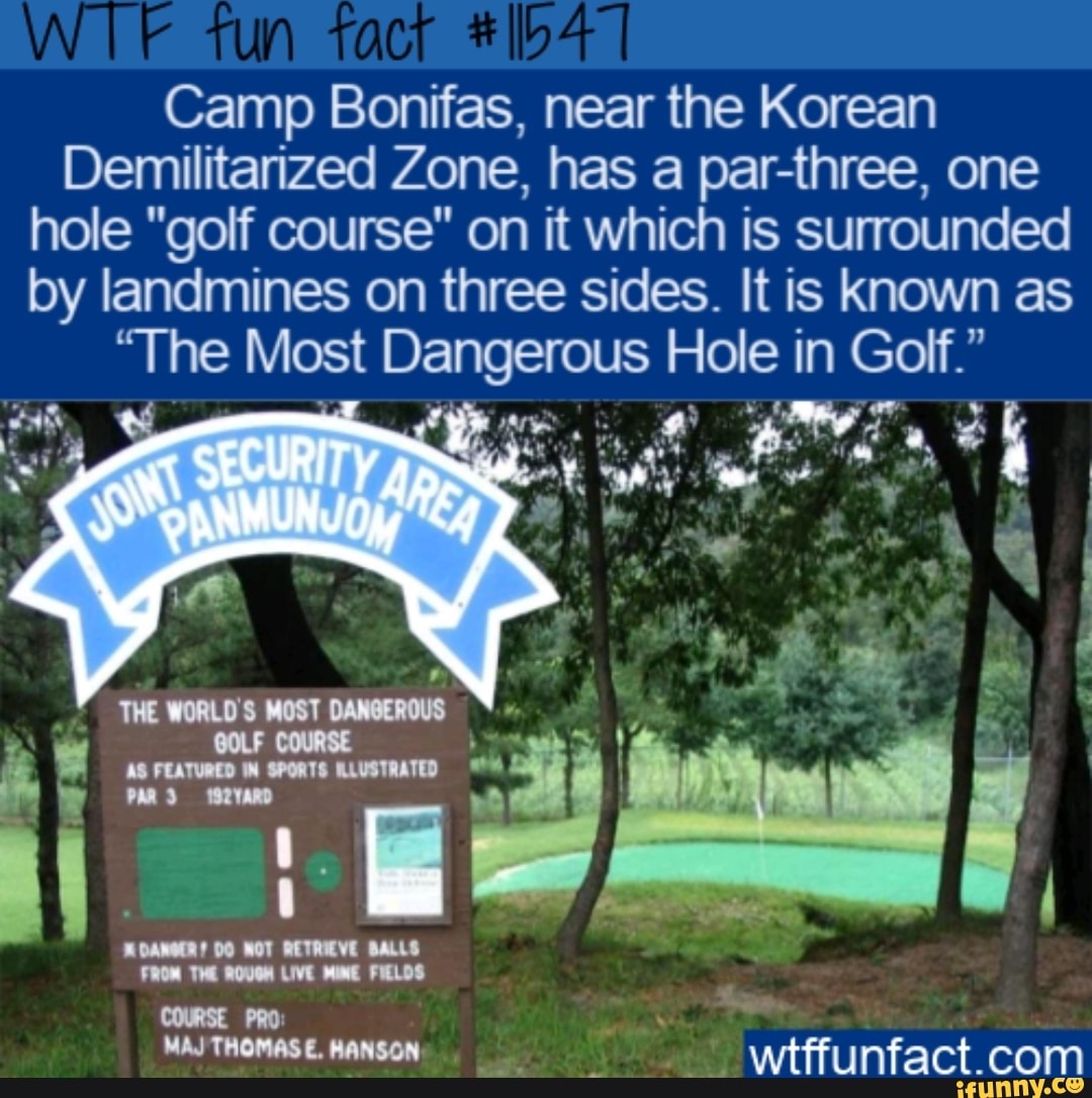 Camp Bonifas, near the Korean Demilitarized Zone, has a par-three, one ...