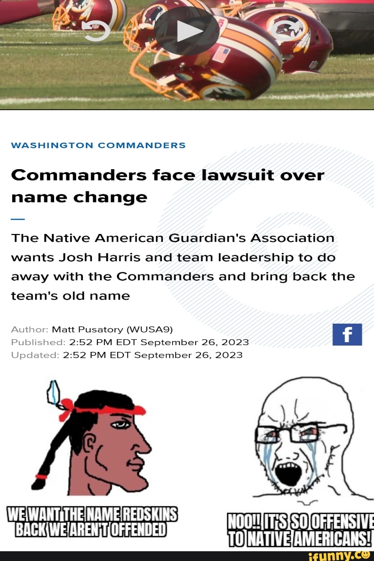 WASHINGTON COMMANDERS Commanders face lawsuit over name change The ...