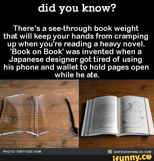 Did you know? There’s a see-through book weight that will keep your ...