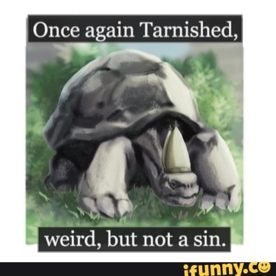 Once again Tarnished, weird, but not a sin. - iFunny