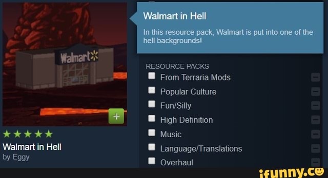 Walmart in Hell Walmart* RESOURCE PACKS From Terraria Mods Popular ...