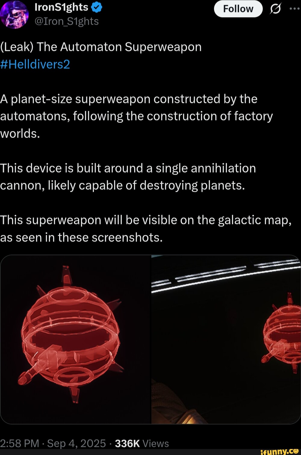 LronSights @Tron Sights (Leak) The Automaton Superweapon #Helldivers2 A ...