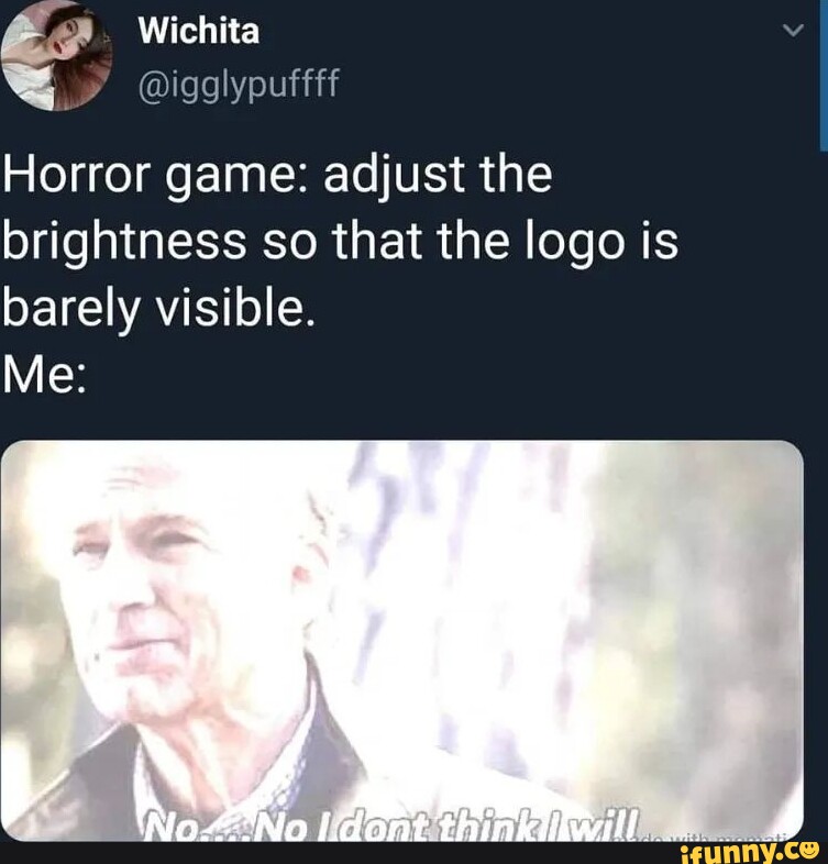 Wichita Horror game: adjust the brightness so that the logo is barely ...