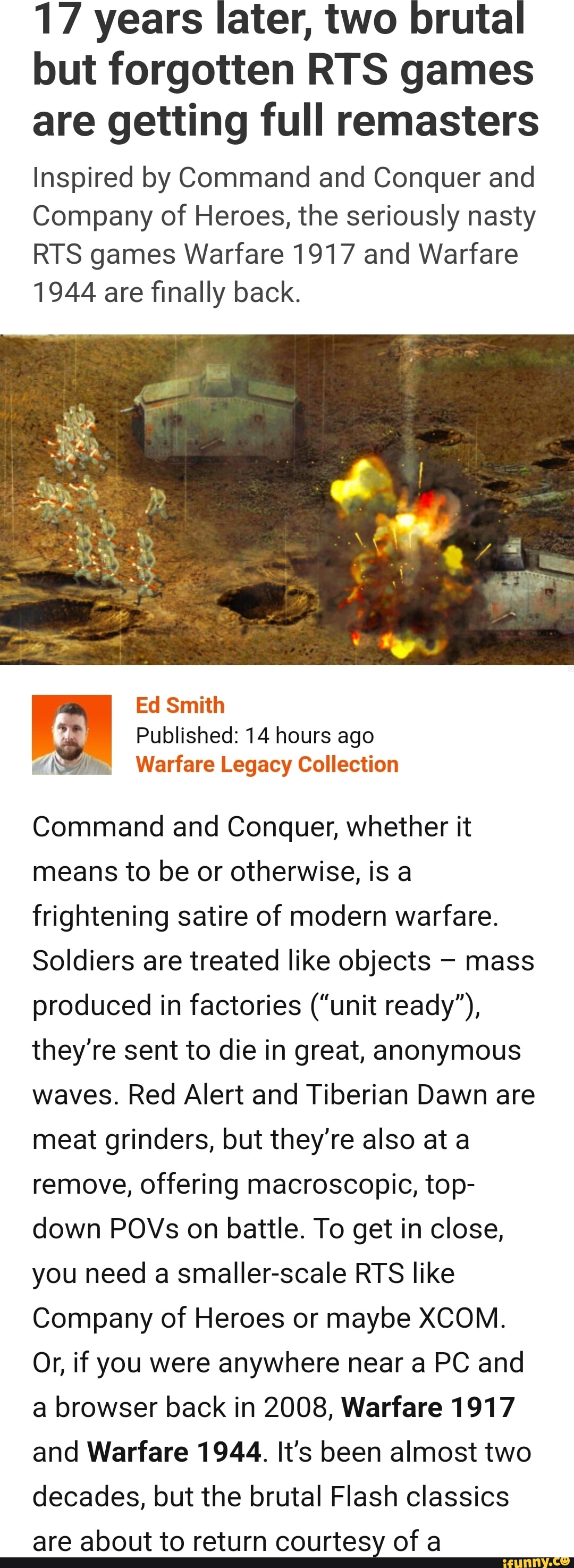 17 years later, two brutal but forgotten RTS games are getting full ...