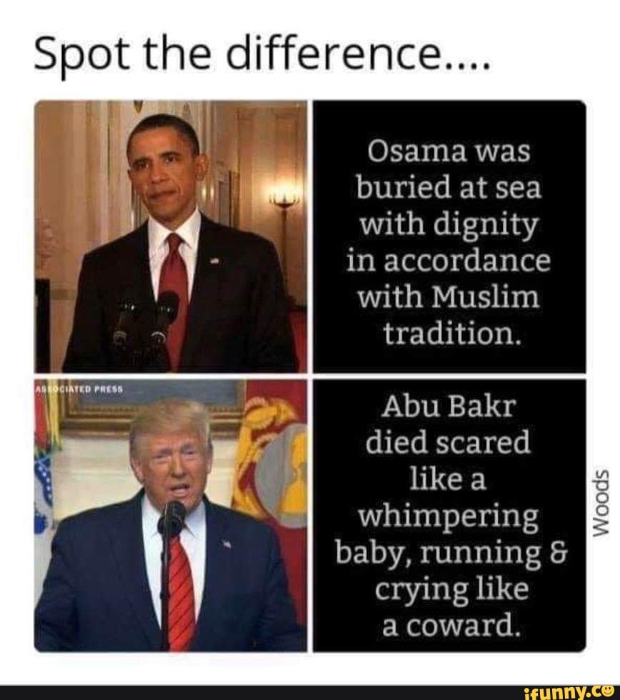 Spot the difference... Osama was buried at sea with dignity in ...