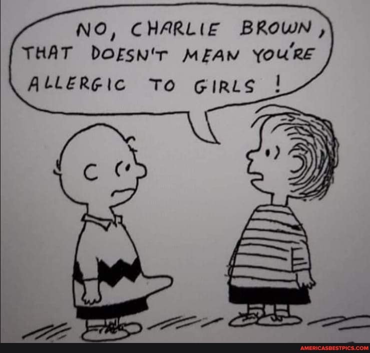 NO, CHARLIE BROWN, THAT DOESN'T MEAN YOU'RE ALLERGIC To GiRLS ! LEE ...