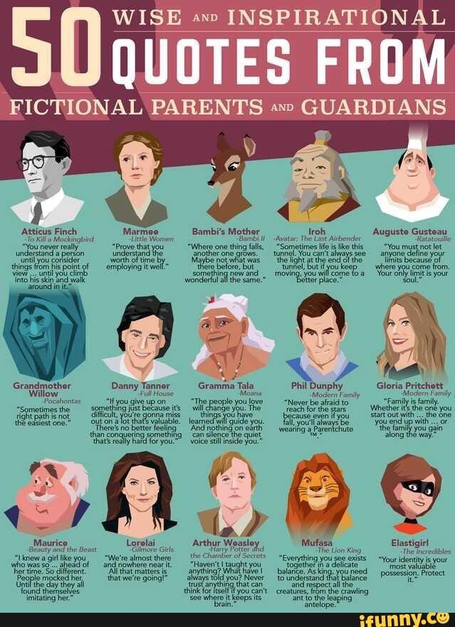 Fictional Quotes - WISE INSPIRATIONAL QUOTES FROM FICTIONAL PARENTS ...