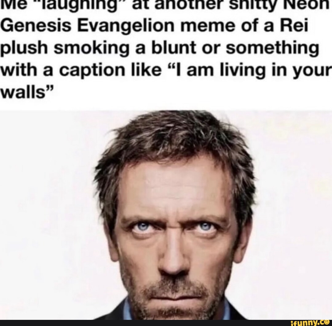 Al anOUler silly INCUT Genesis Evangelion meme of a Rei plush smoking a ...