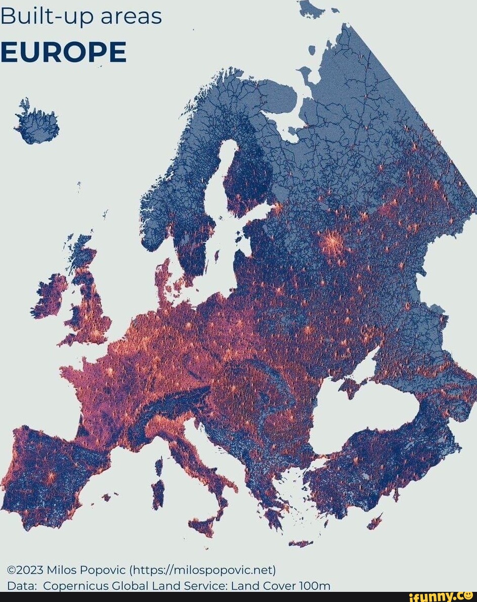 Built-up areas EUROPE 2023 Milos Popovic Data: Copernicus Global Land ...
