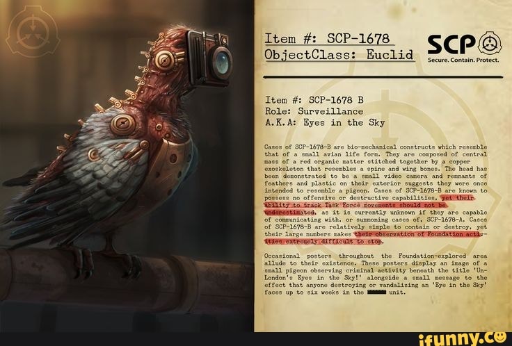 Item SCP-1678 ObjectClass: Euclid scP Item SCP-1678 B illan in the Sky ...