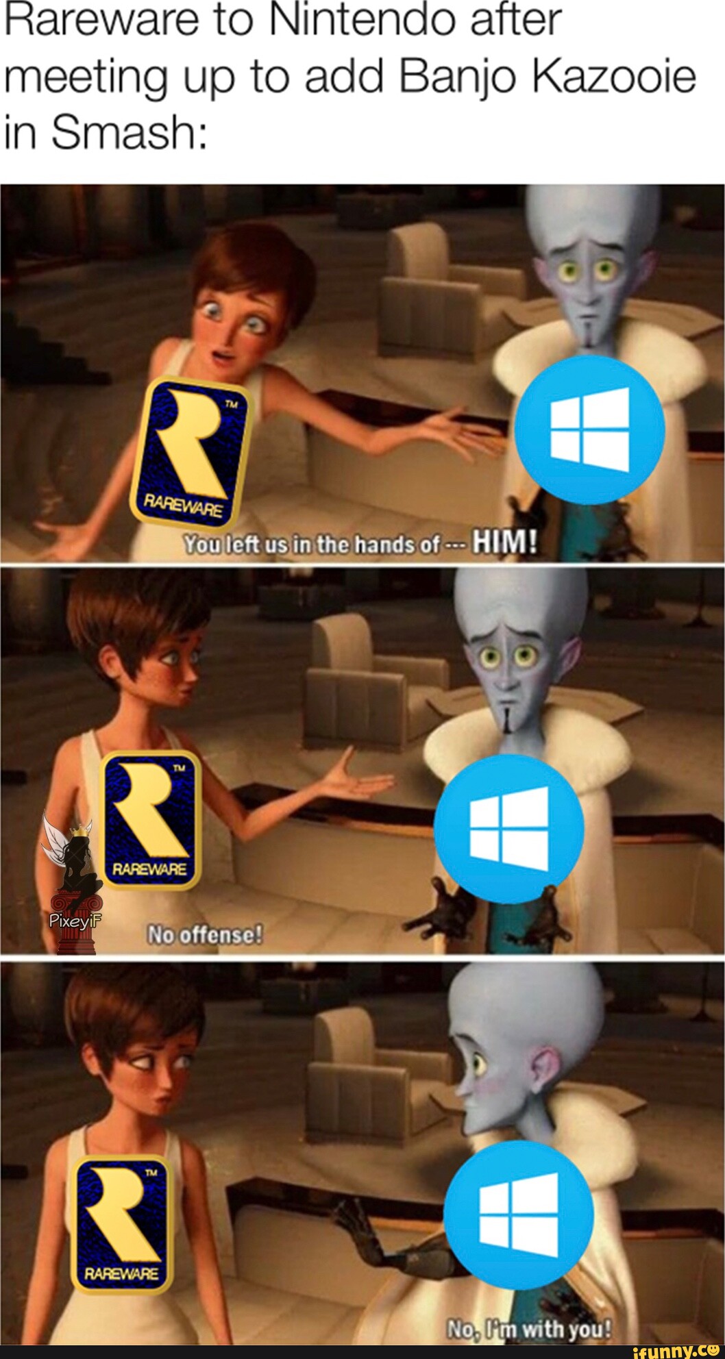 Rareware to Nintenao after meeting up to add Banjo Kazooie in Smash ...
