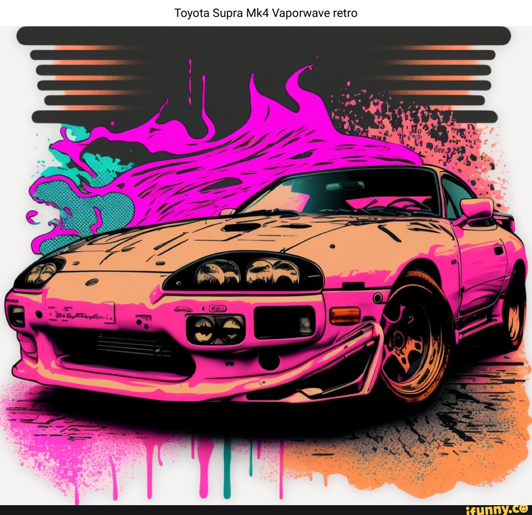 Toyota Supra Vaporwave retro - iFunny