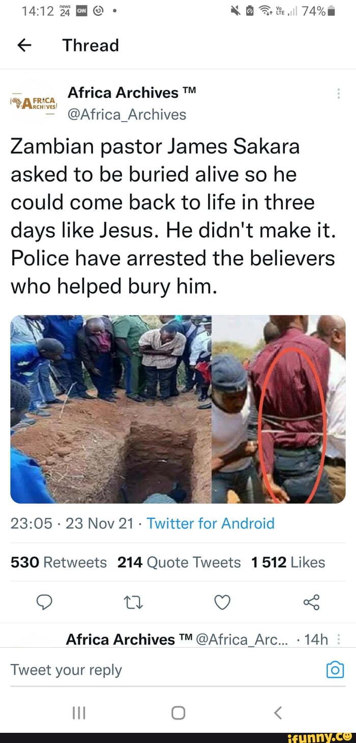 1412 Thread Africa Archives @Africa_Archives Zambian pastor James ...