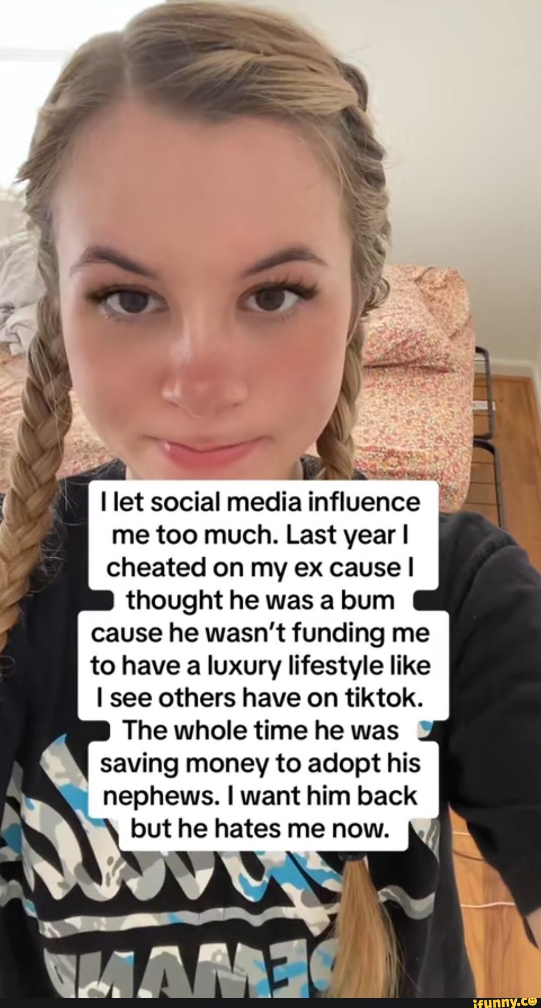 I I let social media influence me too much. Last year I cheated on my ...