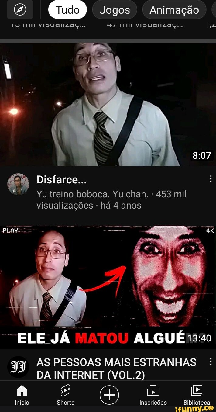 (Tudo) Jogos I Animação 1,2 Disfarce... Yu treino boboca. Yu chan. 453 ...