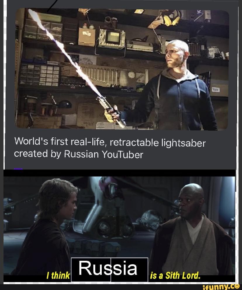 World's first real-life, retractable lightsaber created by Russian ...