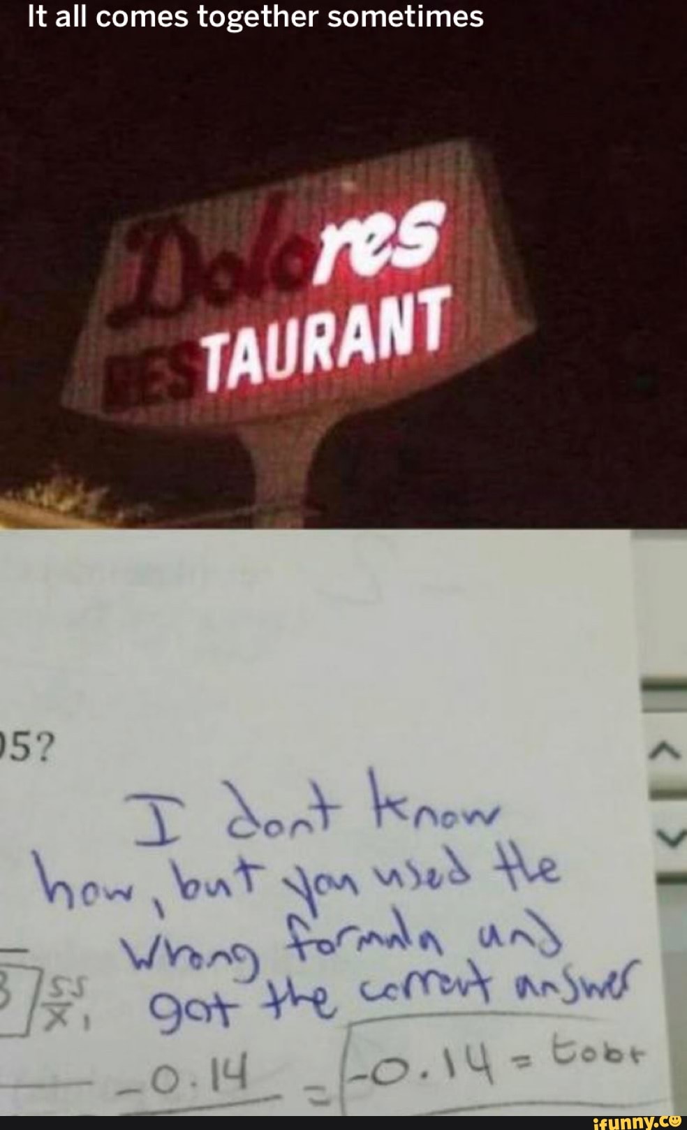 It all comes together sometimes - iFunny