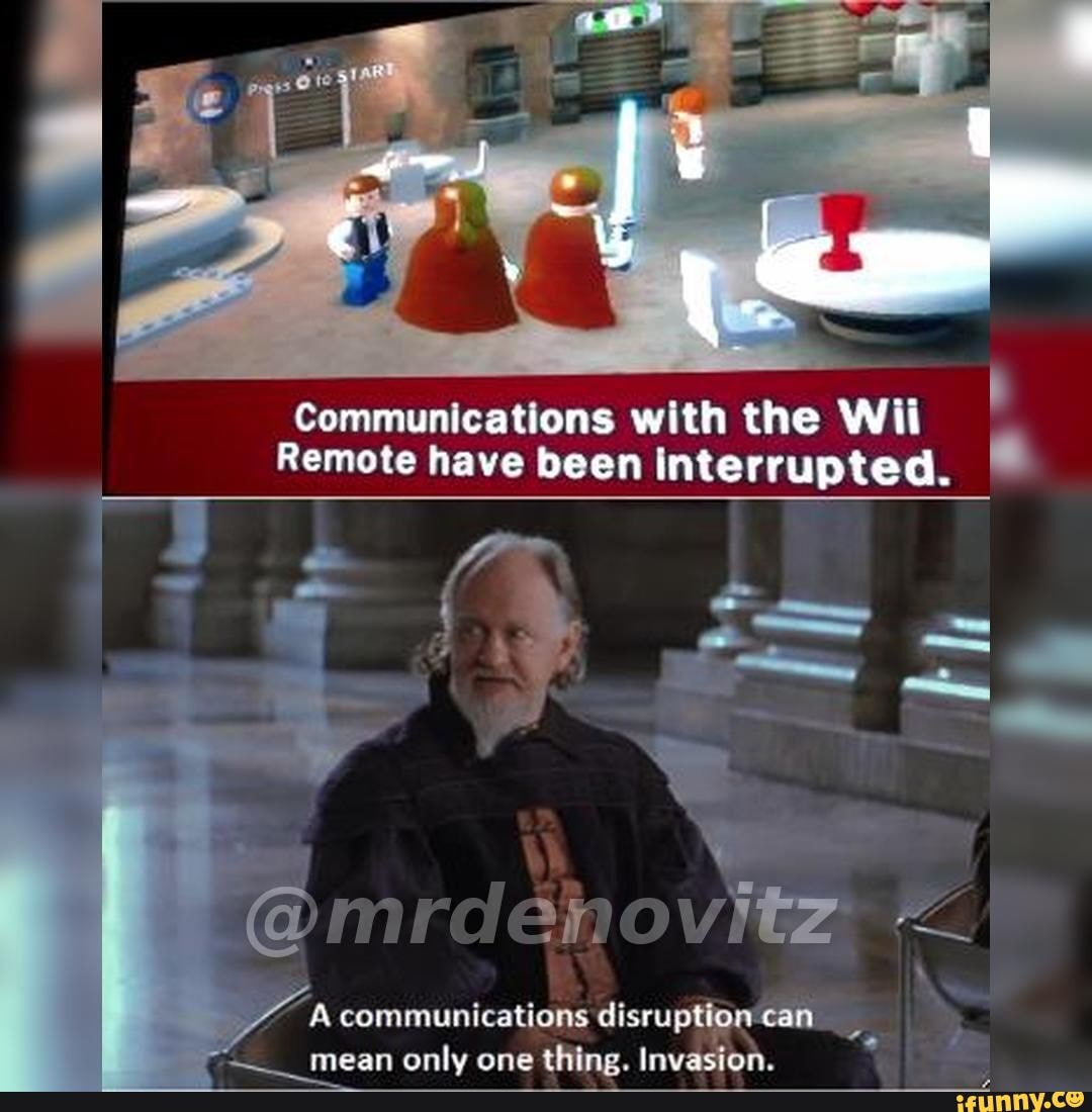 Communications with the Wii Remote have been interrupted. mean onlv one ...