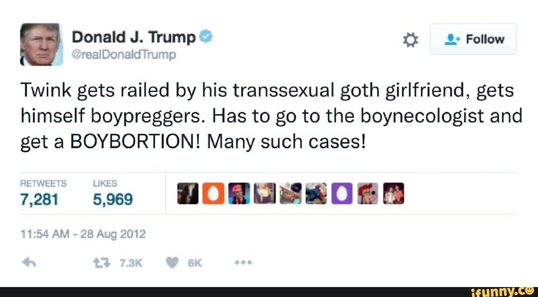 Donald J Trump Tk Follow Twink Gets Railed By His Transsexual Goth