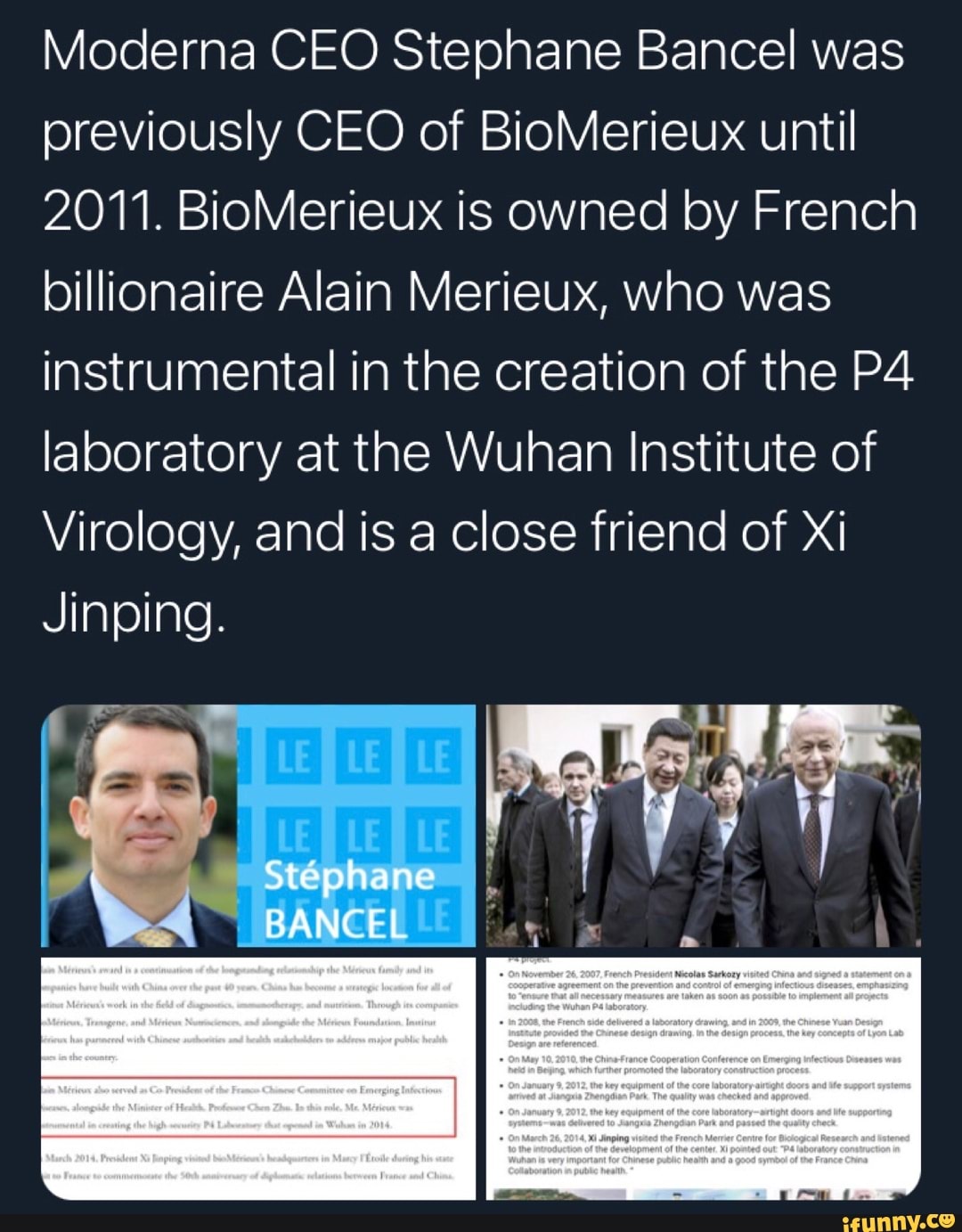 Na CEO Stephane Bancel was previously CEO of BioMerieux until 2011 ...