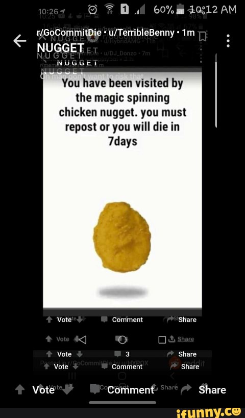 60% 40312 AM NUGGET the magic spinning chicken nugget. you must repost ...