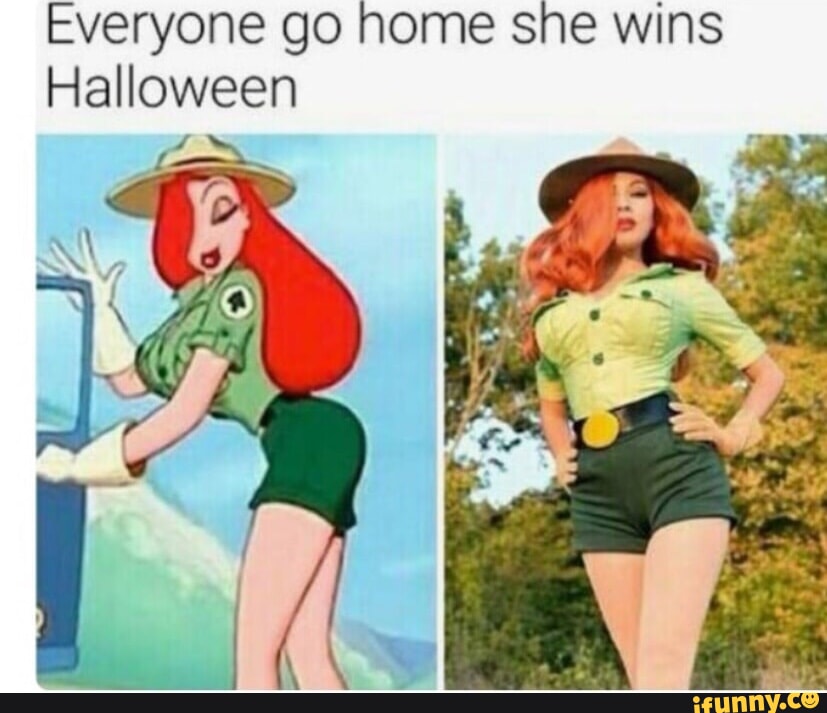 Everyone go home she wins Halloween - iFunny