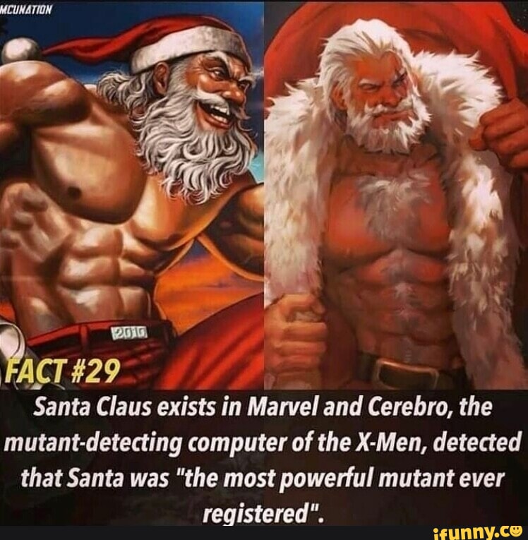 MCUNATION FACT #29 Santa Claus exists in Marvel and Cerebro, the mutant ...