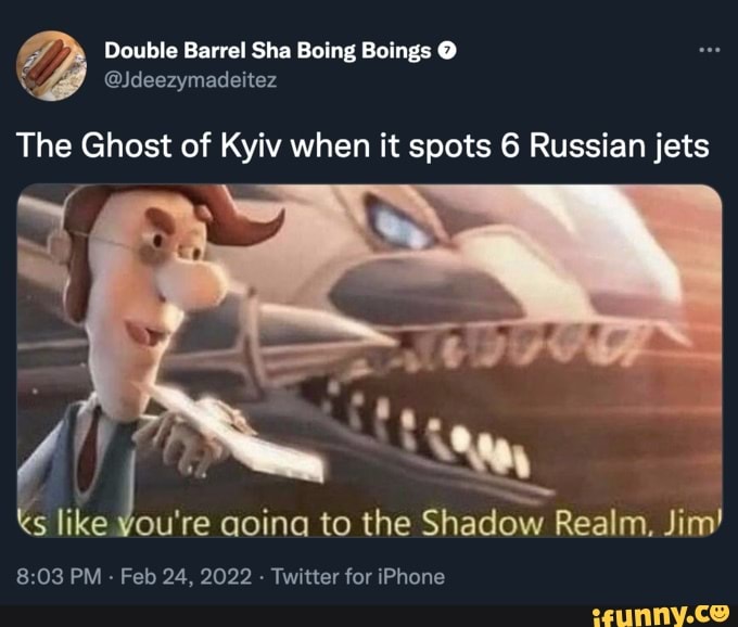 Double Barrel Sha Boing Boings @deezymadeitez The Ghost of Kyiv when it ...