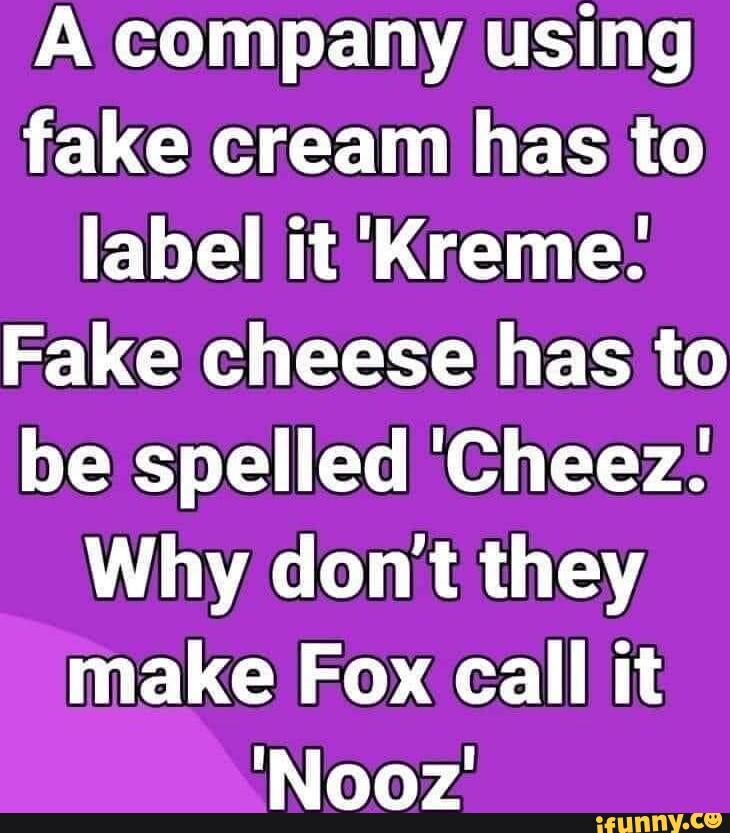 A company using fake cream has to label it Kreme: Fake cheese has to be ...
