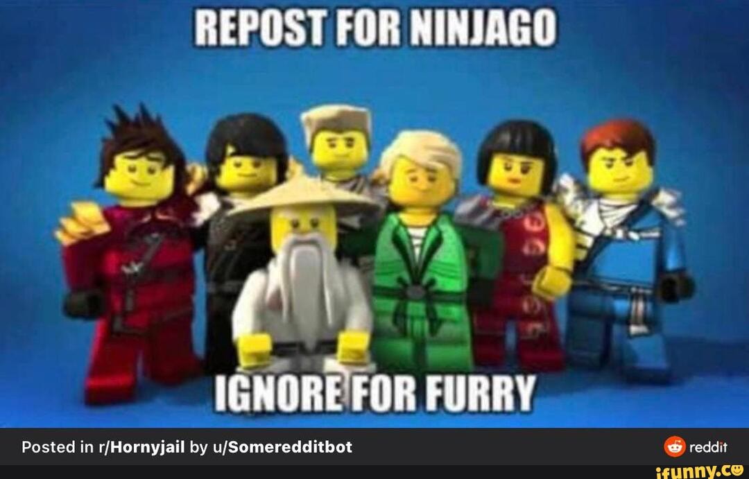 REPOST FOR NINJAGO IGNORE FOR FURRY Posted in riHarnyiail bv - iFunny