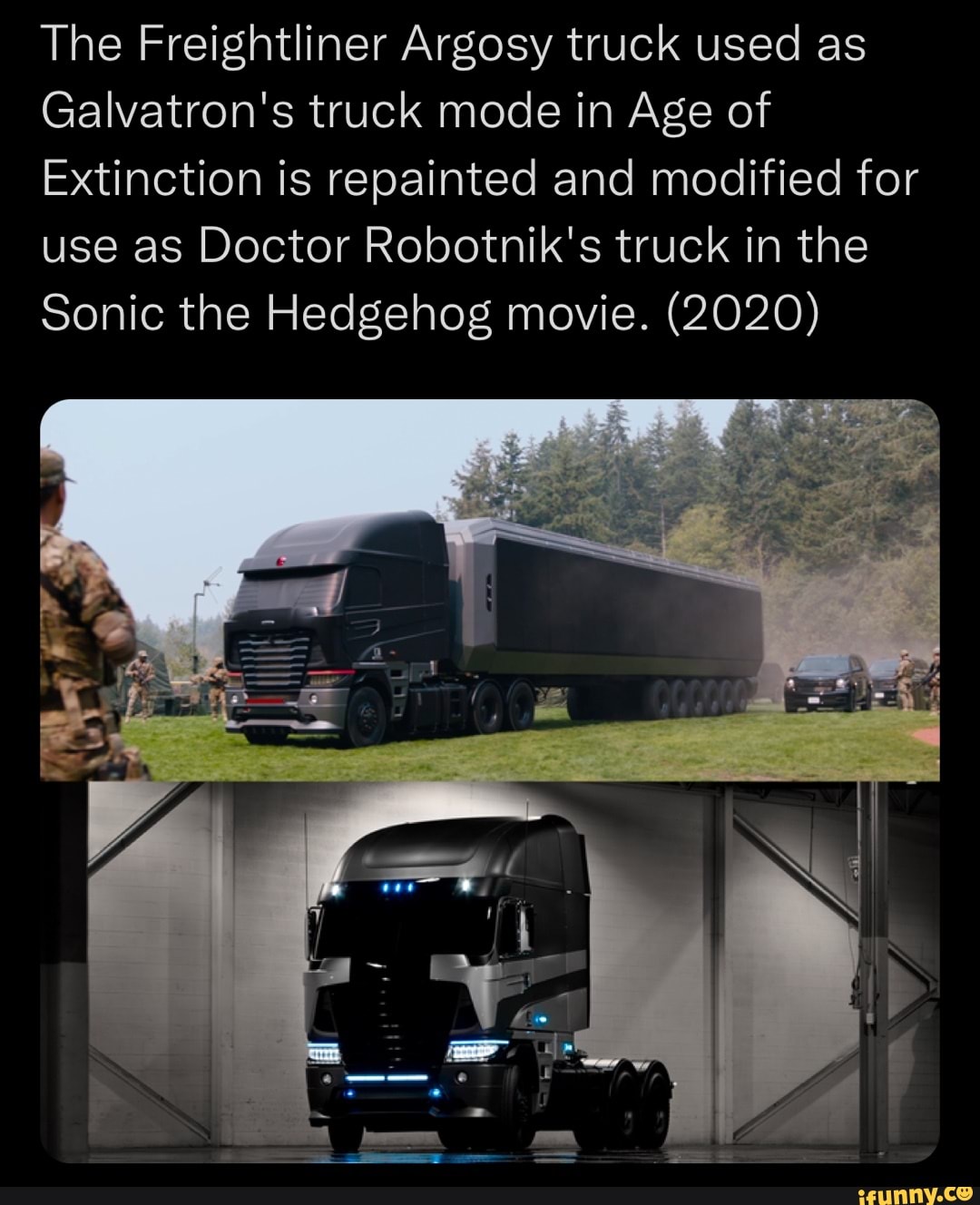 The Freightliner Argosy truck used as Galvatron's truck mode in Age of ...