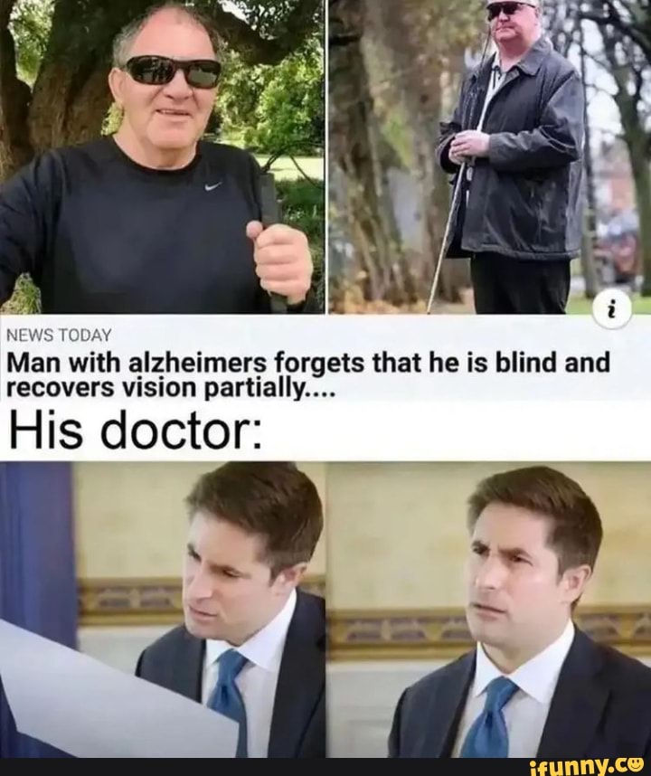 Man NEWS with alzheimers forgets that he is blind and recovers vision ...