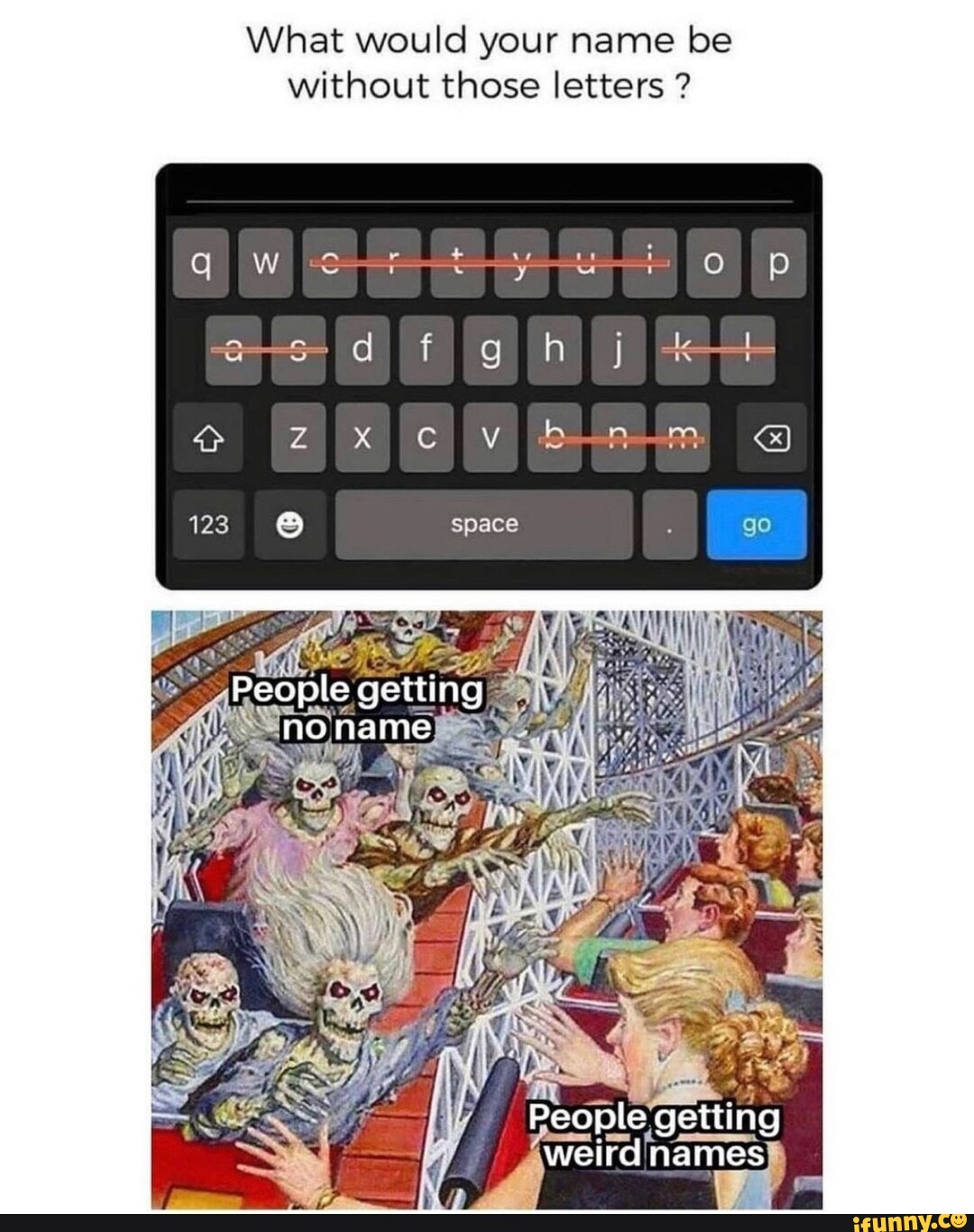 What would your name be without those letters ? 123 People getting no ...