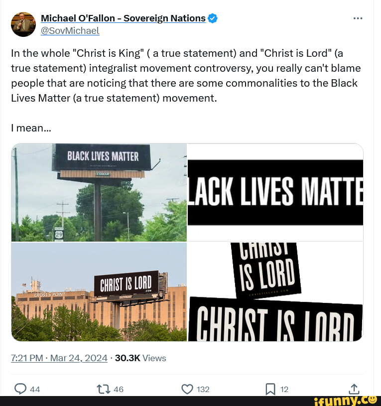 Michael O'Fallon Sovereign Nations @SovMichacl In the whole "Christ is ...