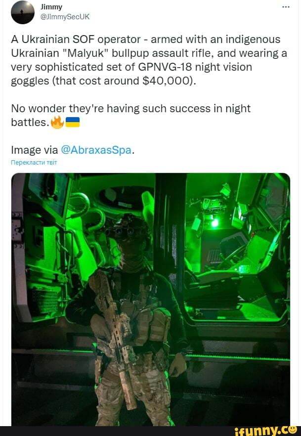 W Jimmy A Ukrainian SOF operator - armed with an indigenous Ukrainian ...