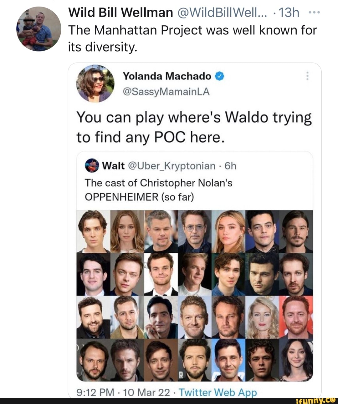 You can Wild Bill Wellman @WildBillWell... The Manhattan Project was ...