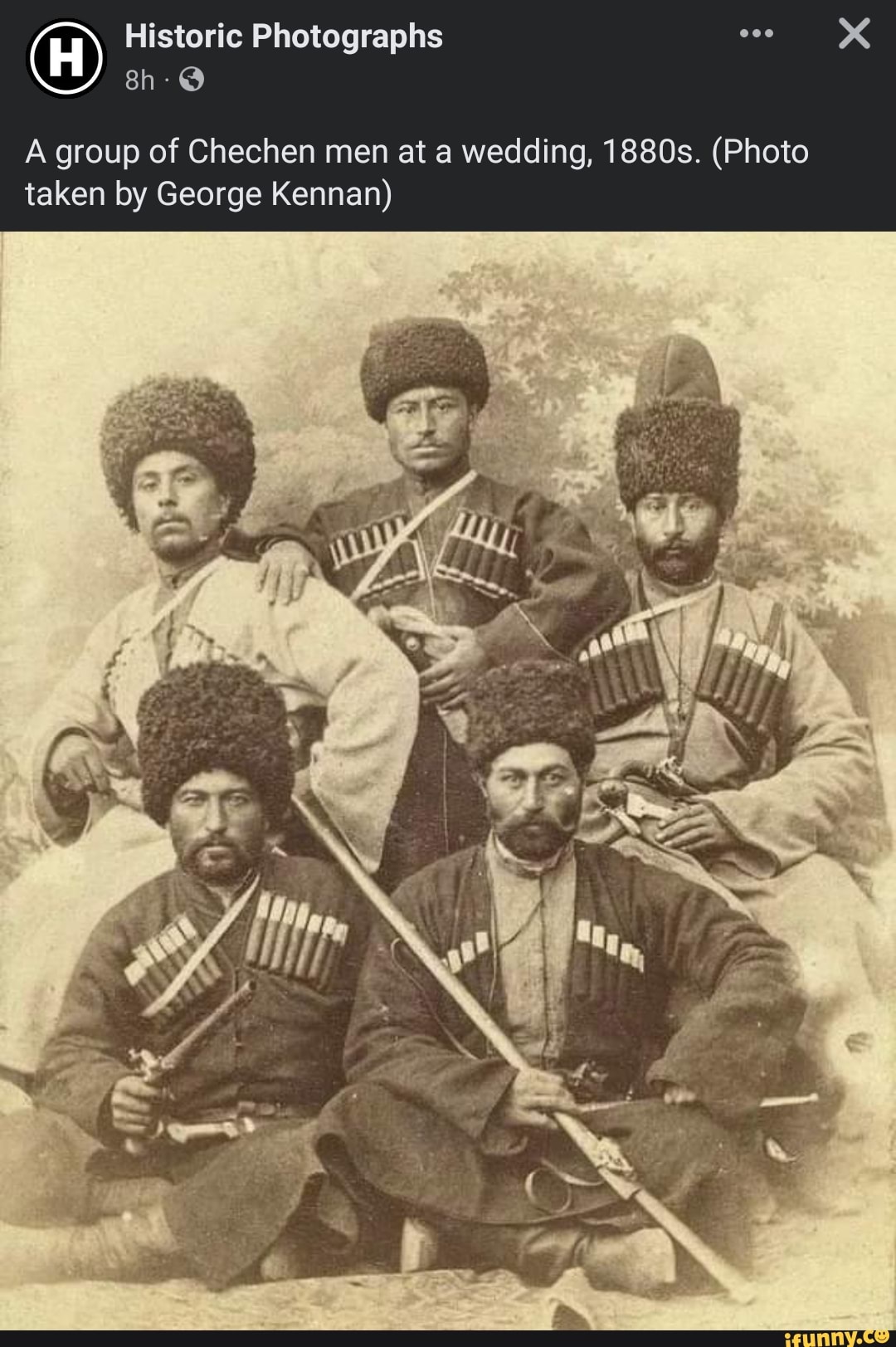 Historic Photographs A group of Chechen men at a wedding, 1880s. (Photo ...