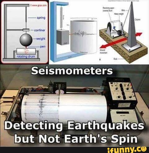 Seismometers Detecting Earthquakes but Not Earth's Spin - iFunny