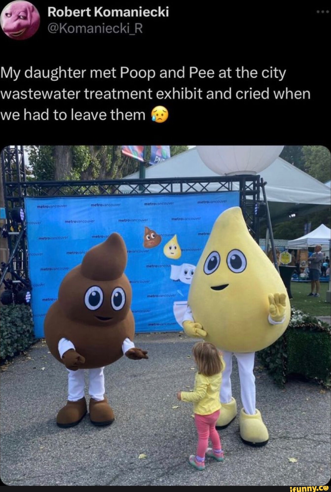 My daughter met Poop and Pee at the city wastewater treatment exhibit ...
