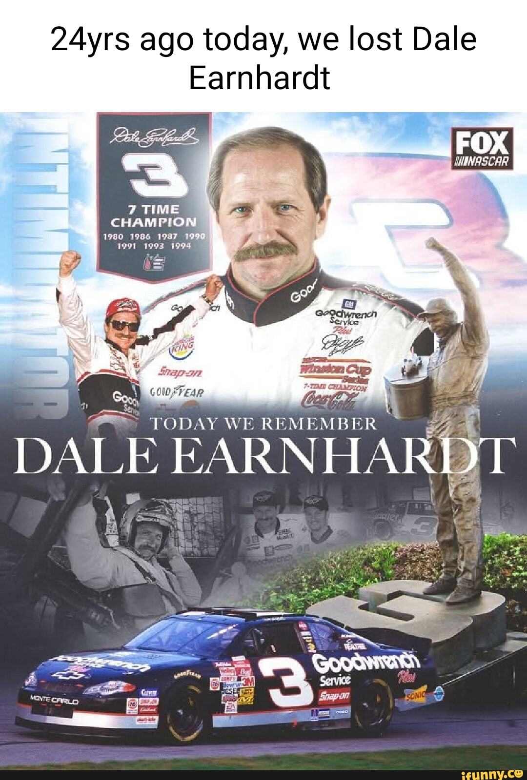 24yrs ago today, we lost Dale Earnhardt CHAMPION 1993 TODAY WE REMEMBER ...
