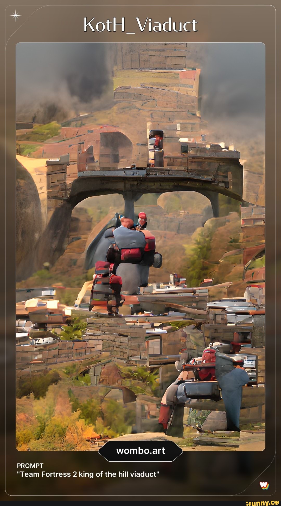 KotH_ Viaduct wombo.art PROMPT "Team Fortress 2 king of the hill ...