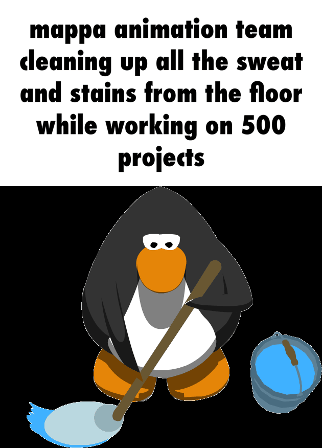 Mappa animation team cleaning up all the sweat and stains from the ...