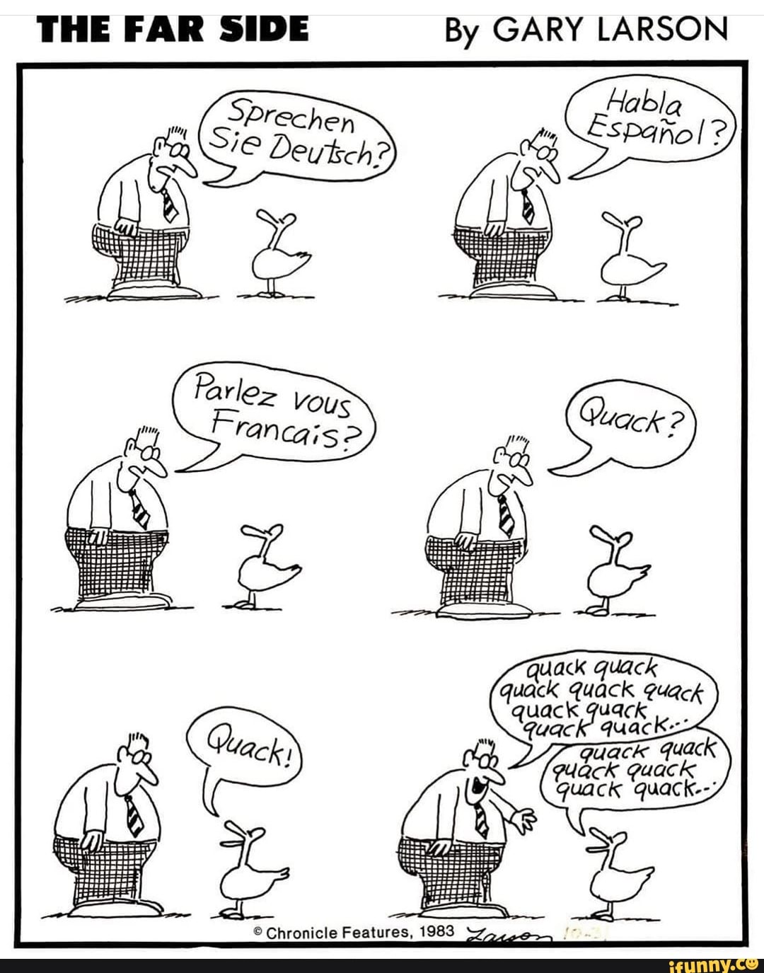 THE FAR SIDE By GARY LARSON Guack Quack Features, qua ack @uack - iFunny