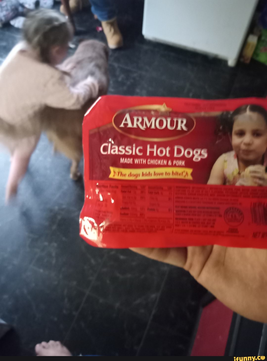 (ARMOUR Classic MADE WITH Hot Dogs MADE WITH GHIOKEN & PORK - iFunny