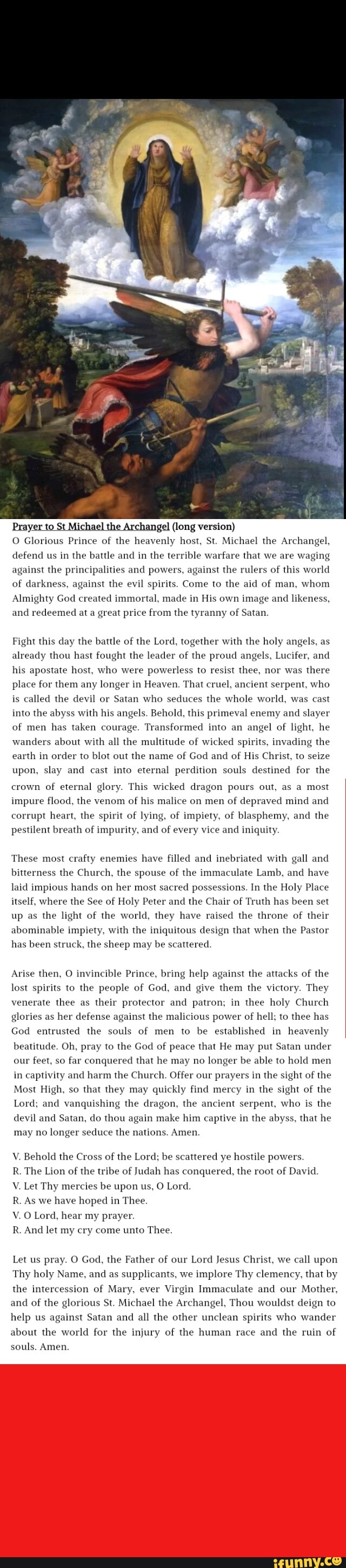 Prayer to St Michael the Archangel (long version) O Glorious Prince of ...